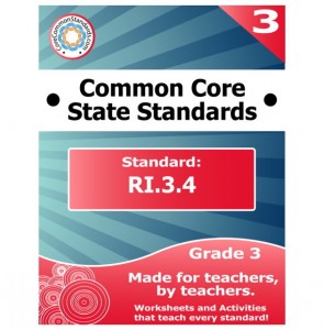 RI.3.4 Third Grade Common Core Bundle - Worksheets, Activities, Assessments