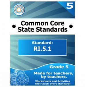 RI.5.1 Fifth Grade Common Core Bundle - Worksheets, Activities, Assessments