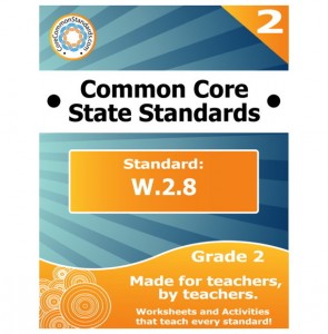 W.2.8 Second Grade Common Core Bundle - Worksheets, Activities, Assessments